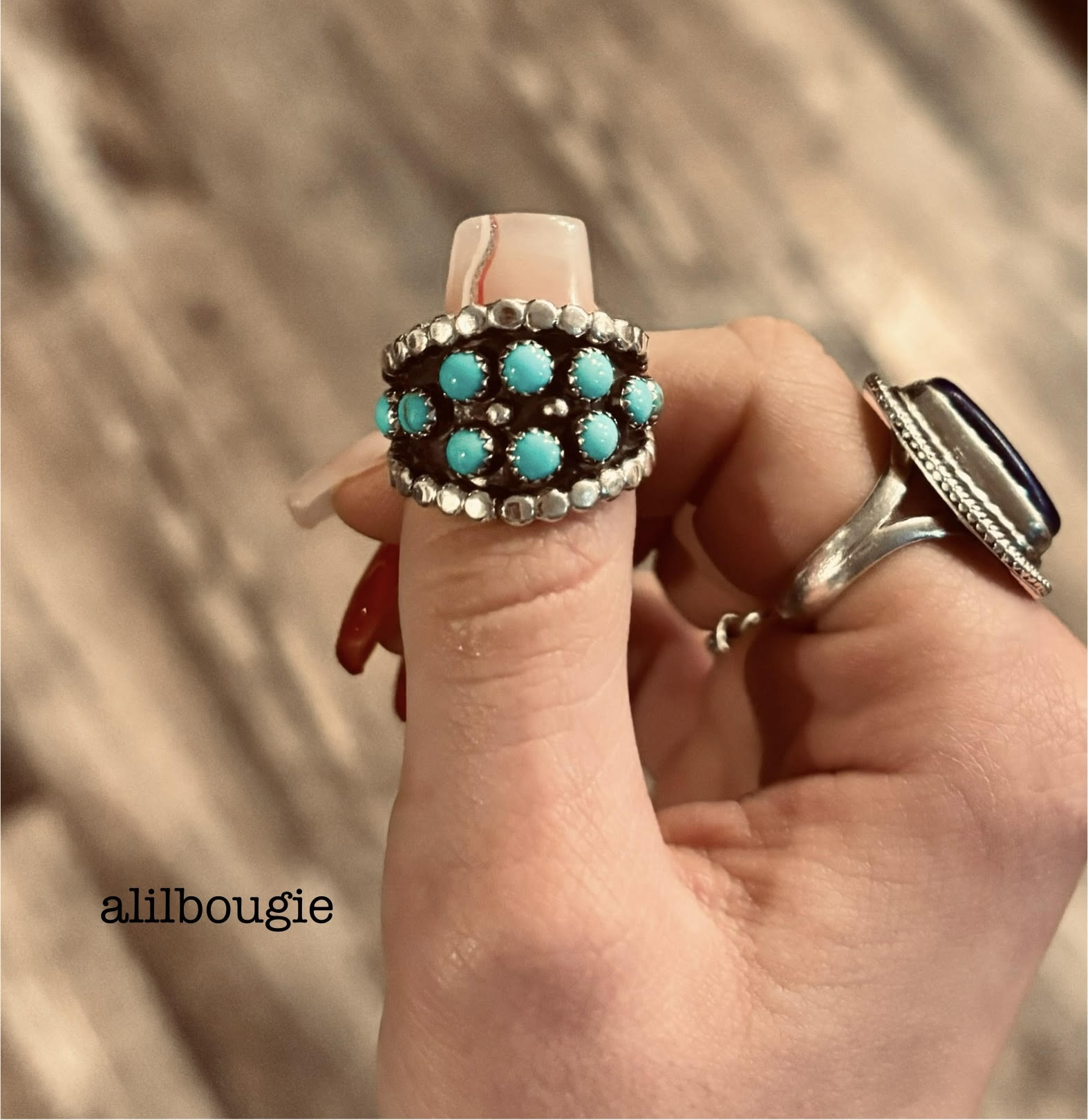 Navajo Turquoise Cigar Band Ring – A Lil Bougie